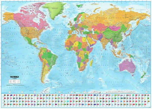 91265 POLITICAL MAP GIANT XXL SUPER DETAILED MAP Wall Print Poster UK £ ...