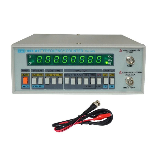 TFC-1000L MULTIFUNCTIONAL HIGH Precision Frequency Counter Meter 8-Bit ...