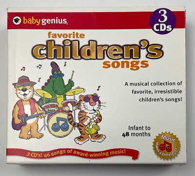 BABY GENIUS FAVORITE Children's Songs 3 CDs Box Set NIP Sing-A-Long ...