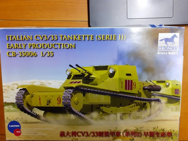 BRONCO 1/35 CHAR Italien Cv3/33 Tankette Neuf En Boite EUR 19,00 ...