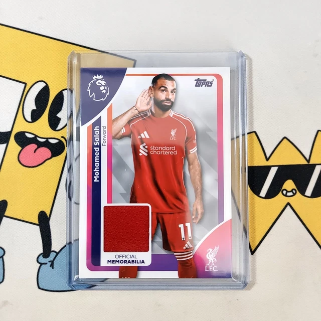 TOPPS PREMIER LEAGUE 2026 Mo Salah Liverpool Player-Worn Relic Card £23 ...