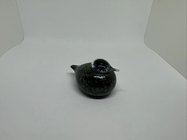 VERY RARE SIGNED Oiva Toikka Nuutajarvi Finland small glass bird ...
