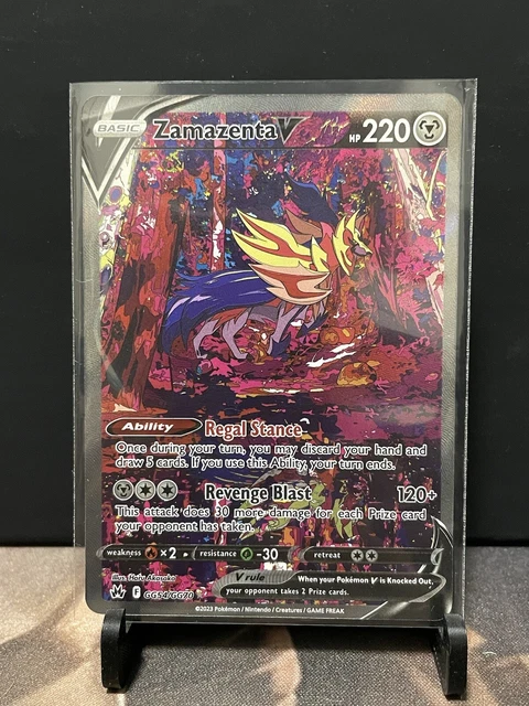 POKÉMON TCG ZAMAZENTA V Crown Zenith: Galarian Gallery GG54/GG70 Holo ...