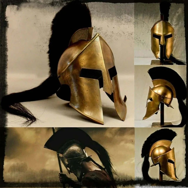 CASQUE SPARTAN CORINTHIAN avec Plume Armor 300 Movie King Leonidas ...