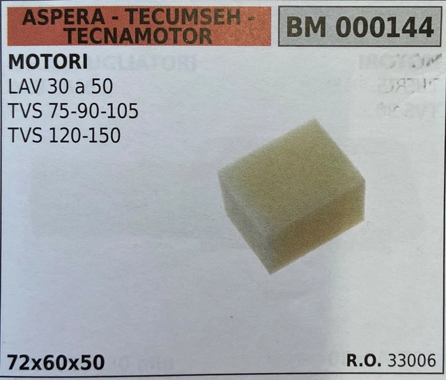 FILTRE À AIR BRUMAR Aspera - Tecumseh - Tecnamotor BM000144 EUR 3,13 ...