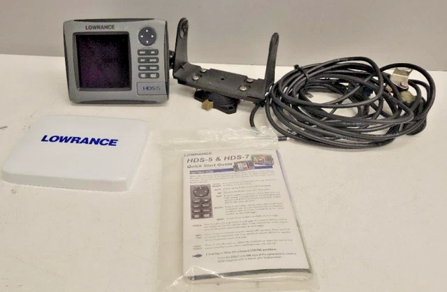 LOWRANCE HDS-5 GEN 2 Fishfinder Sonar Chartplotter w/ Transducer, Power ...