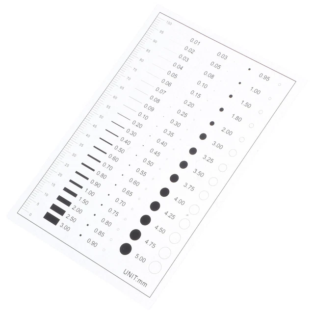 DETECTOR ESTIMATION CHART Line Width Defects Flaw Detection Gauge for ...