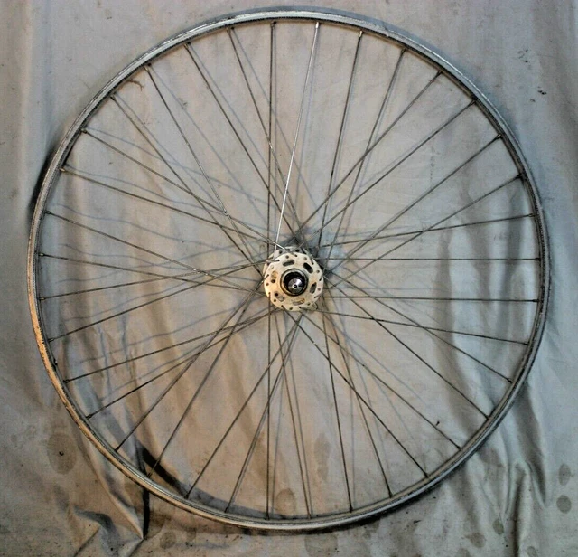 VINTAGE 27& FRONT Road Bike Wheel High Flange Hub 96/20mm 36S QR AV USA ...