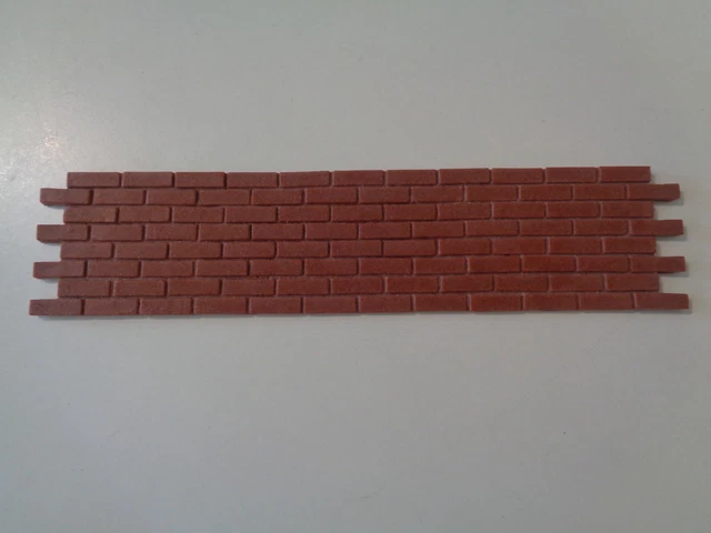MINIATURE BRICK WALL 8"x2" Sheet DIY-Model Railways & Dolls House -1 ...
