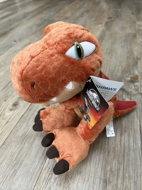 JURASSIC WORLD POSHPAWS International 10” Orange T-Rex Dinosaur Soft ...