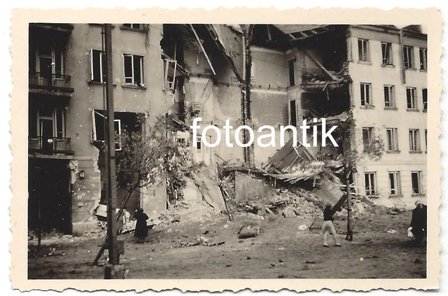 FOTO 2WK POLEN Warschau Stadt zerstörte Häuser nach Kampf Zivilisten 1 ...