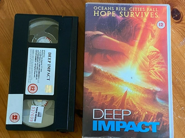 DEEP IMPACT VHS Video Morgan Freeman Robert Duvall BIG CASE VHS Video ...