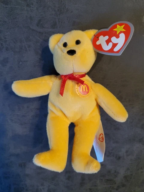 TY MCDONALDS TEENIE Beanie Baby - 2004 - Golden Arches the Bear Small 5 ...