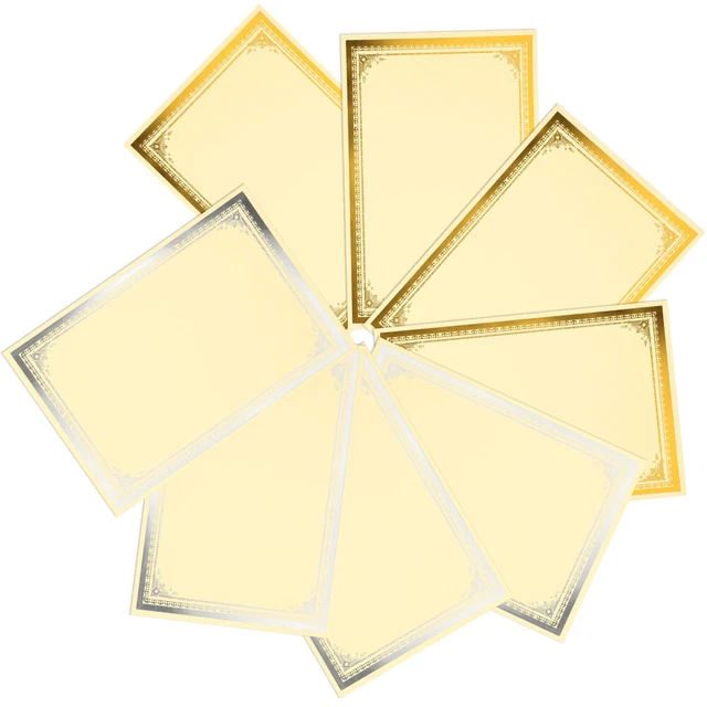 8 SHEETS PRINTABLE Certificate Paper of Honor Award Papers Inner ...