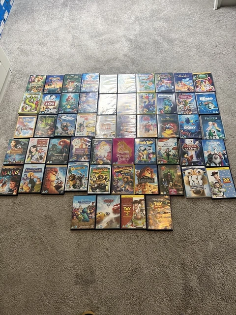 55 X DISNEY Pixar DVD Collection Bundle VGC Frozen Shrek Toy Story ...