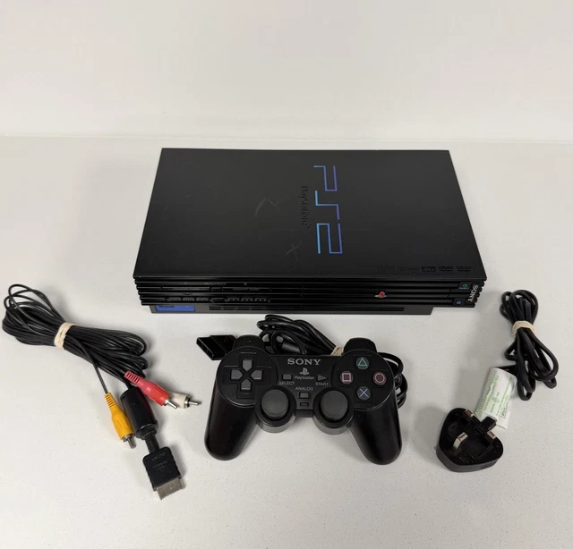 SONY PLAYSTATION 2 PS2 SCPH-30003 Console Bundle Black (Read ...