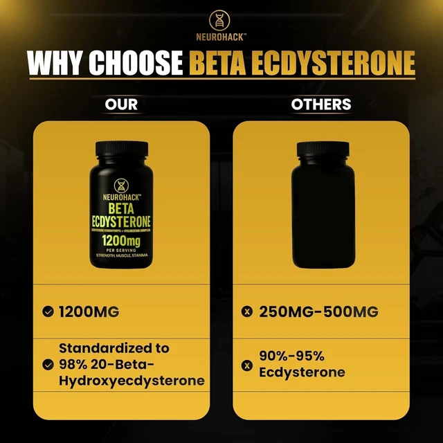 BETA ECDYSTERONE SUPPLEMENT 1200mg | 98% Maximum Purity Ecdysterone for ...
