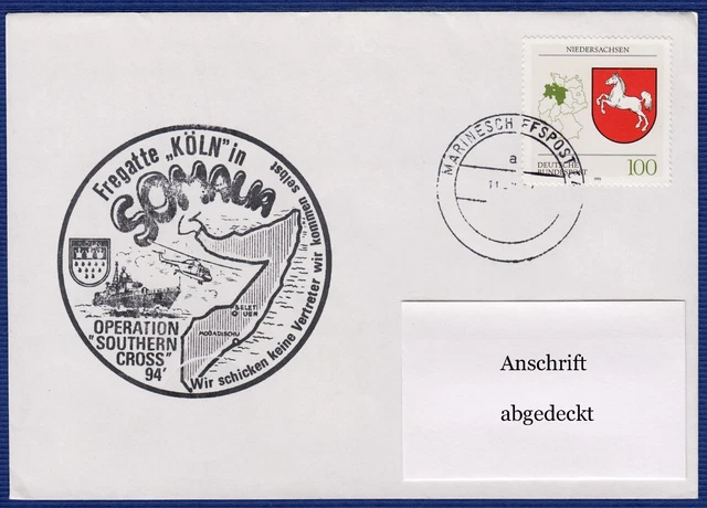 BUNDESMARINE - FREGATTE KÖLN - Operation Southern Cross 94 / Somalia ...