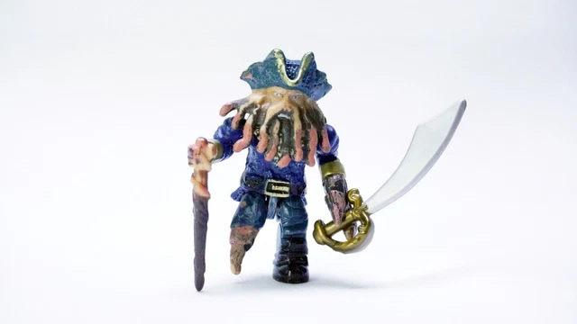 MEGA BLOKS PIRATES Of The Caribbean Davy Jones Ghost Pirate Mini Figure ...