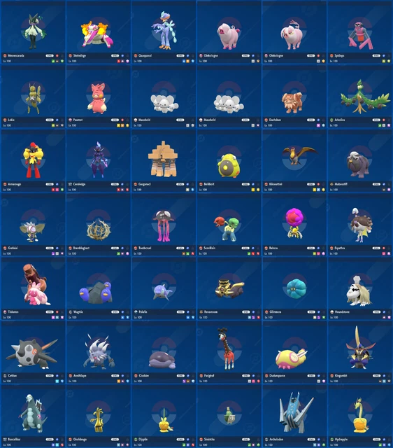 SHINY 6IV XXXL Level 100 EV Trained 9th Gen Pokemon Scarlet/Violet SV ...