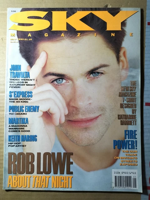 SKY MAGAZINE MAY 1990 (506) Martika Ellen Barkin John Travolta Rob Lowe ...