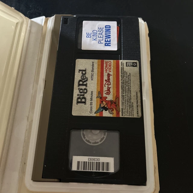 BIG RED VHS 1962 Walt Disney Home Video Clamshell Case Tested £26.71 ...