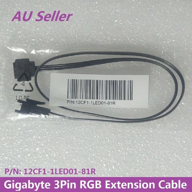 GIGABYTE 3PIN D_LED ARGB to SM Female Cable Lighting Strip Cord 12CF1 ...