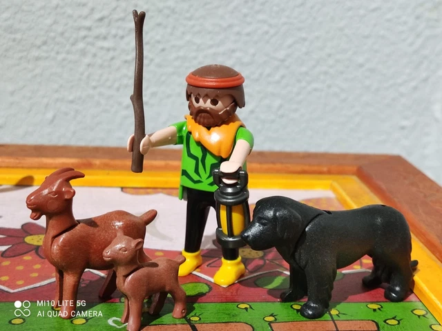 PLAYMOBIL FIGURA PASTOR Medieval Pastores Medievales Belen Figuras ...