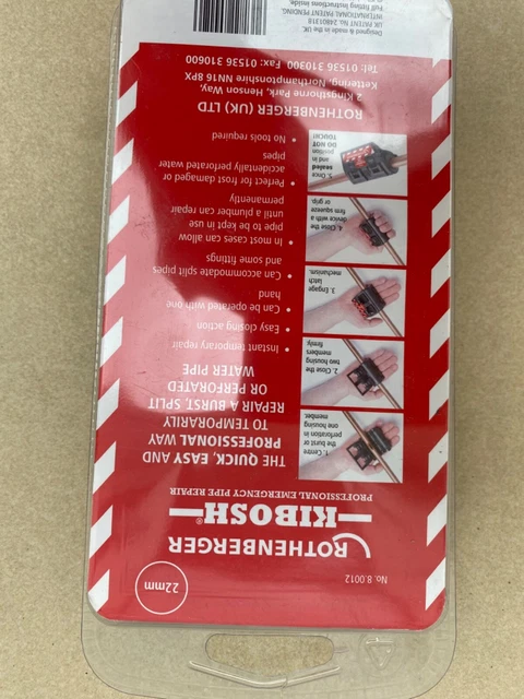 ROTHENBERGER KIBOSH EMERGENCY Pipe Repair £24.50 - PicClick UK