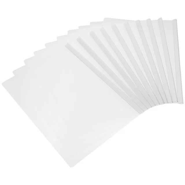 10 PCS BOOK Sleeve Document Folder Clear Plastic Covers Paper ...