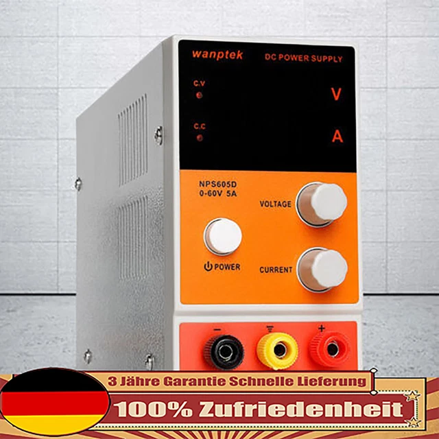 LABORNETZGERÄT LABORNETZTEIL 0-60V 0-5A DC Trafo Regelbar Netzgerät ...