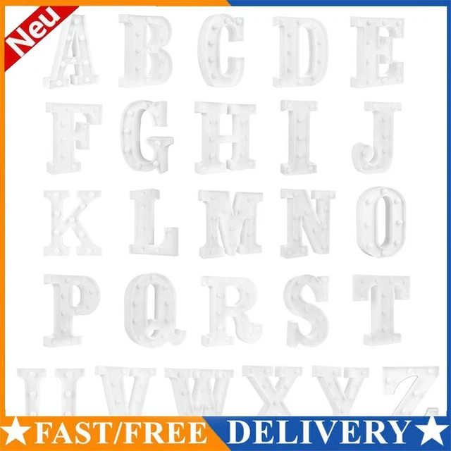 ALPHABET LETTER LED Marquee Sign Lamp Wedding Party Decoration Night ...