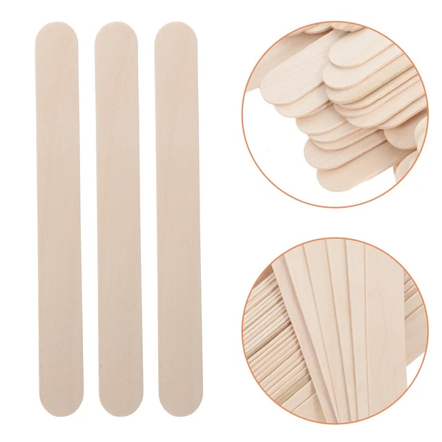 100 PCS TONGUE Depressors Wood Colored Popsicle Sticks Jumbo Craft $26. ...