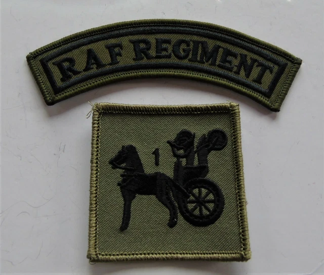 ROYAL AIR FORCE Regiment Squadron TRF & RAF Regiment Shoulder Title ...