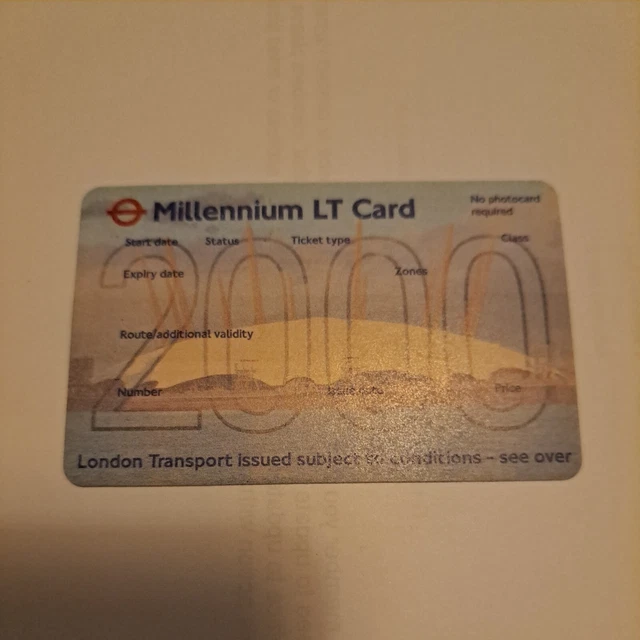 LONDON UNDERGROUND TFL one day Millennium LT card collectables RARE £45 ...