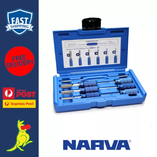 NARVA 7 PIECE Deutsch and Weather Pack Terminal Removal Tool Kit ...
