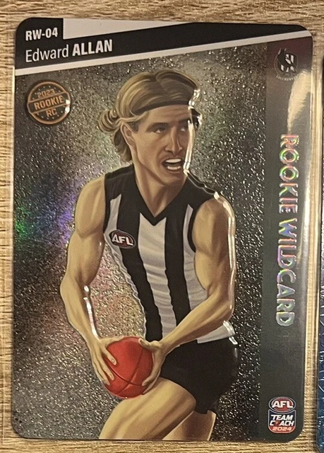 2024 AFL TEAMCOACH Edward Allan Rookie Wildcard RW-04 Collingwood ...