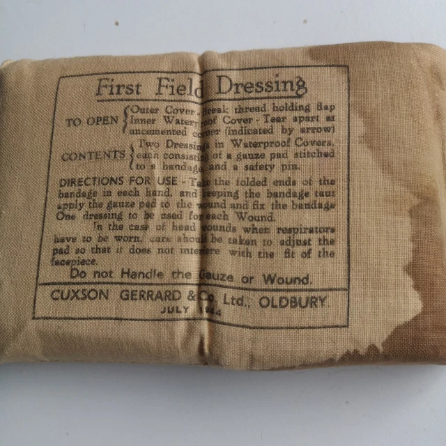 WW2 BRITISH ARMY Medical First Field Dressing from July 1944. Original ...