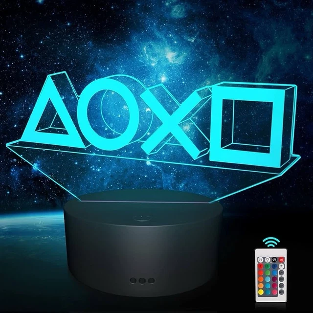 PLAYSTATION 3D ILLUSION Lamp Night Light with 16 Colors Colour changing ...