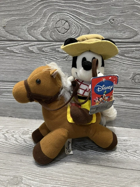 MICKEY MOUSE COWBOY Sega Disney Vintage Horse Plush Stuffed Animal 11 ...