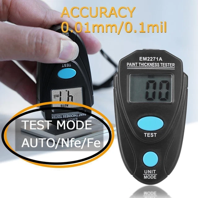 DIGITAL MINI THICKNESS Gauge Car Paint Film Tester Coating Meter ...
