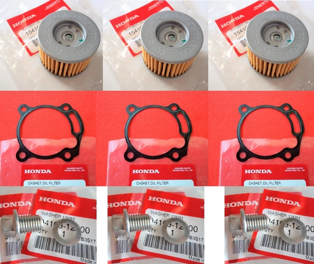 GENUINE HONDA CRF 300 L Oil Filter & Gasket & Sump Bolt & Washer x 3 £ ...
