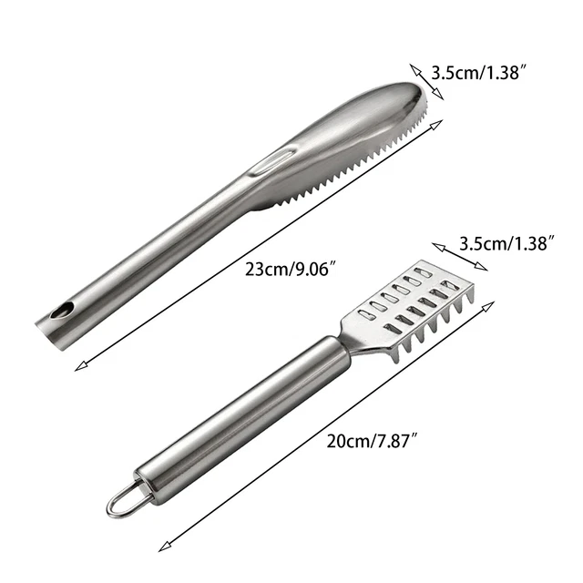 FISH SCALE SCRAPER Descaler Cleaner Peeler Remover Skin Kitchen Seafood ...