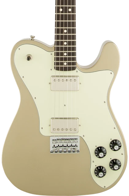 FENDER CHRIS SHIFLETT Telecaster Deluxe RW Shoreline Gold w/case $1,199 ...