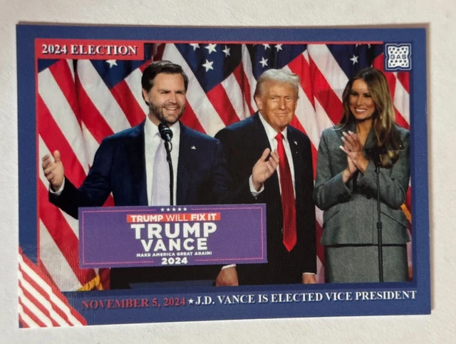 2024 GAS PRESIDENT DONALD TRUMP Melania JD VANCE Vice ELECTED US ...