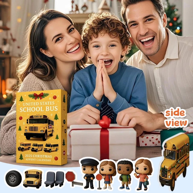 2025 UNITED STATES SCHOOL BUS Advent Calendar Gift 24Day Xmas Countdown ...