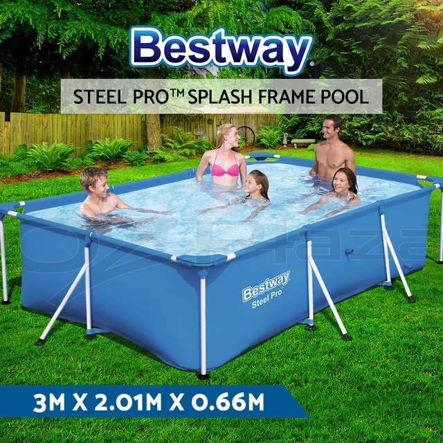 BESTWAY FAMILY SWIMMING Pool Steel Frame Above Ground Pools 3 X 2 X 0 ...