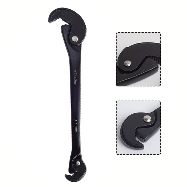 HEAVY DUTY CHROME Vanadium Steel Dual End Spring Wrench 842mm Multi ...