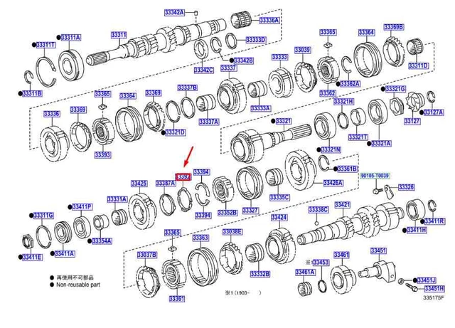 TOYOTA HILUX MK8 Synchronschaltschlüssel Nr. 3 Feder 3339235010 NEU ...