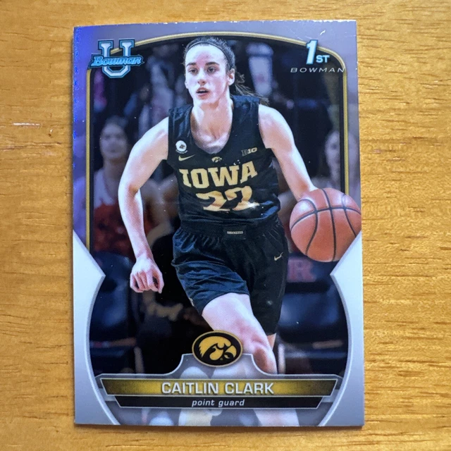 CAITLIN CLARK 2022-23 Bowman University cromato 1° BOWMAN Rookie RC #50 ...